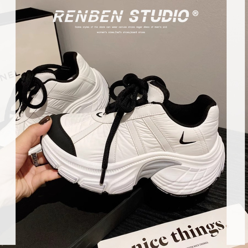 Renben รองเท้าวิ่งเพิ่มความสูงแบบลําลองสําหรับฤดูใบไม้ร่วงใหม่ของผู้หญิง | Shopee Thailand
