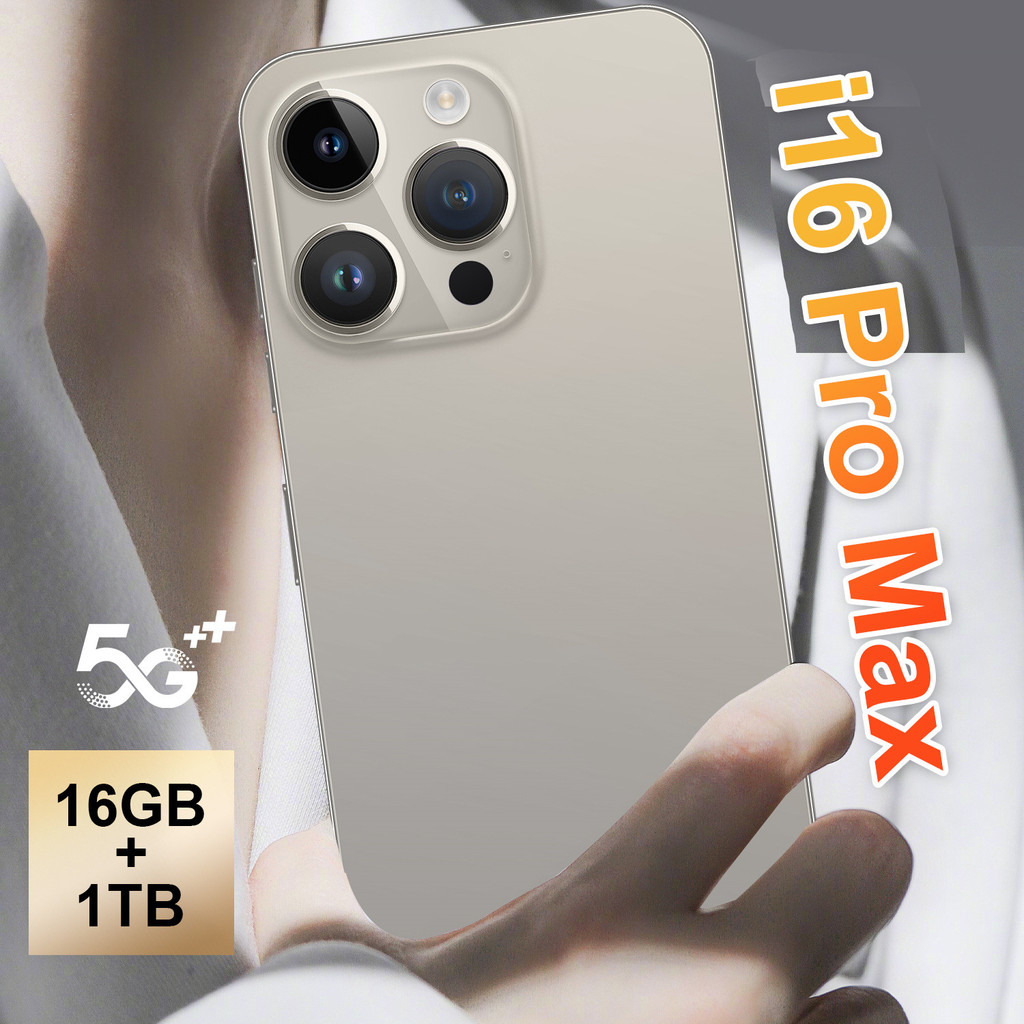 [จัดส่งในวันเดียวกัน] โทรศัพท์มือถือ I16 Pro Max ขายดี 16+1TB หน้าจอขนาดใหญ่โทรศัพท์ Android ...