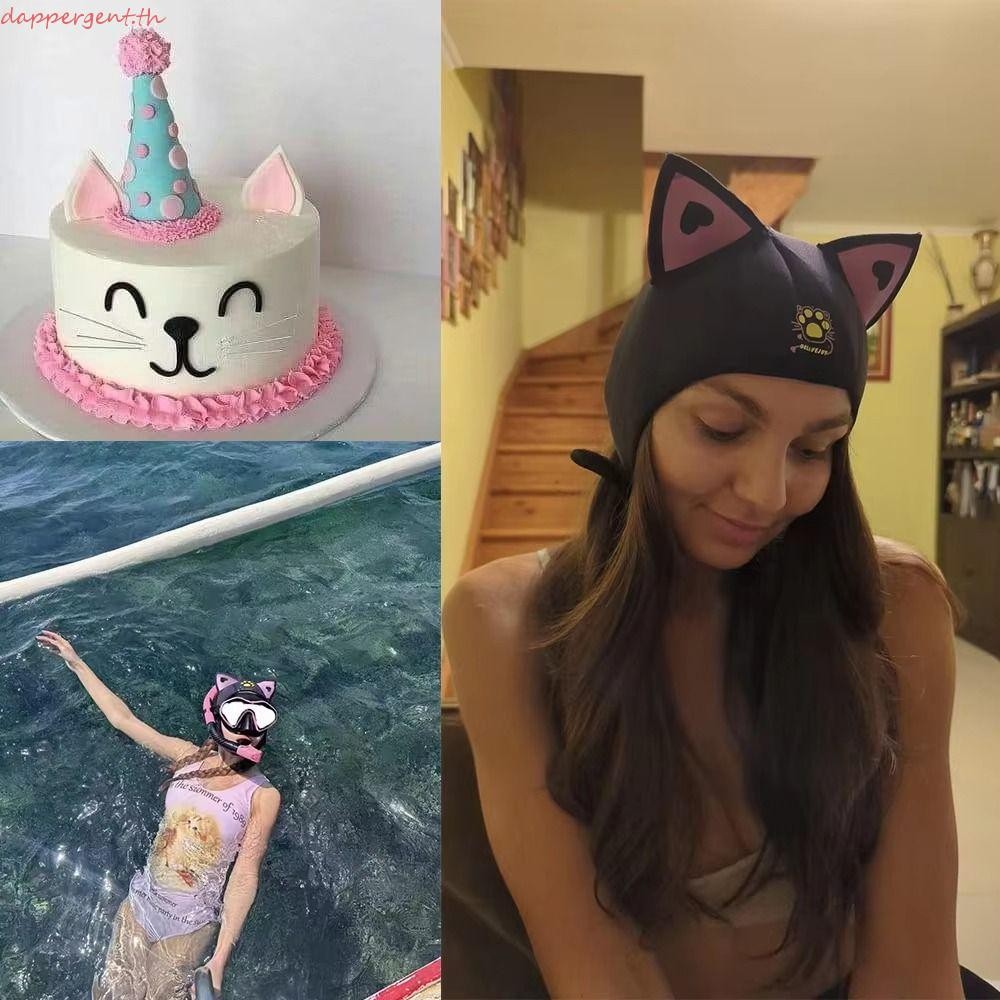 DAPPERGENT หมวกกลางแจ้งสำหรับดำน้ำ, Wetsuit Hood Clear Vision, ที่คาดผมแบบหูแมวนีโอพรีน สำหรับ ...