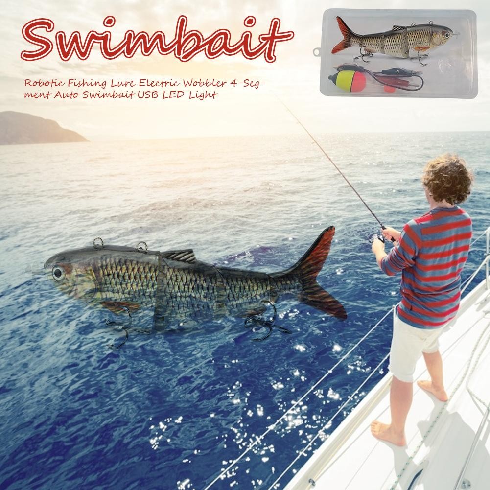 เหยื่อตกปลาหุ่นยนต์วอยเบิท 4 ส่วน อัตโนมัติ ชาร์จด้วย USB (BL-379) | Shopee Thailand