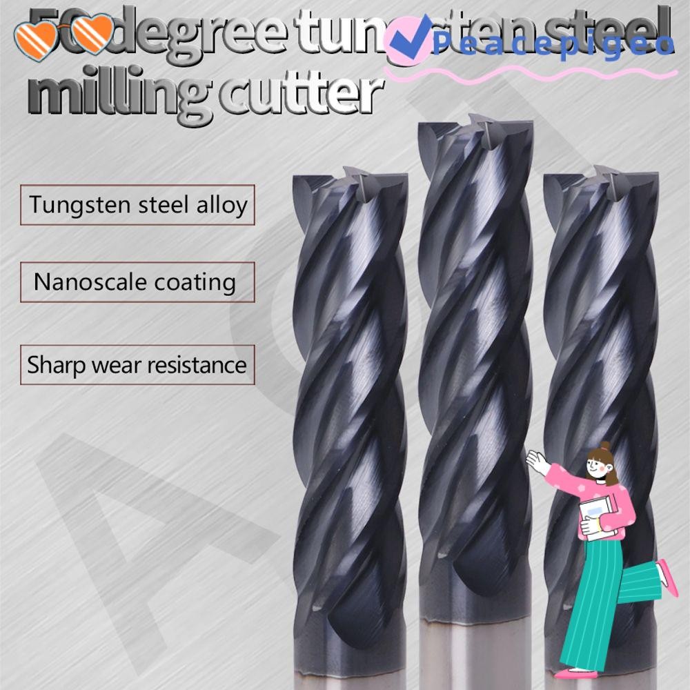 PEACEPIGEO Endmill ตัดคุณภาพสูง 1/1.5/2/2.5/3/4/5/6 มม.โลหะผสมคาร์ไบด์ 4 ขลุ่ยมิลล์ | Shopee ...