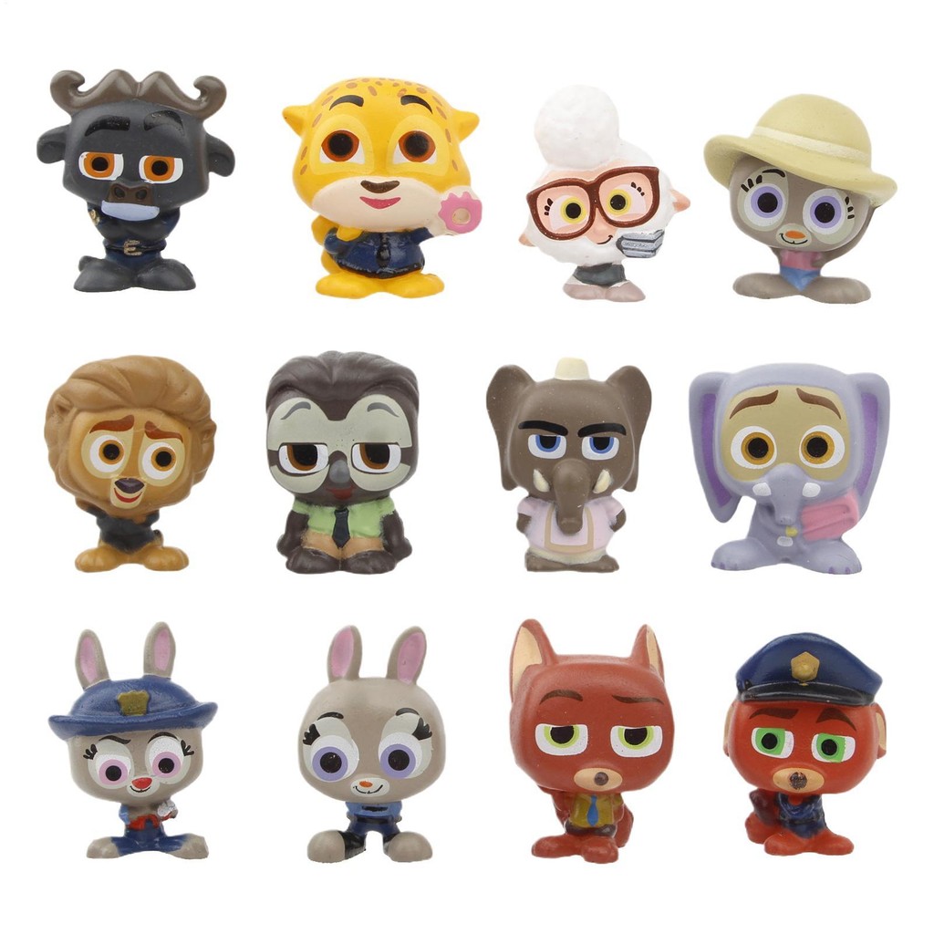 Zootopia Animal Stuff Doll ของขวัญของเล่นปาร์ตี้ตกแต่งเค้ก - ชุด 12 ...