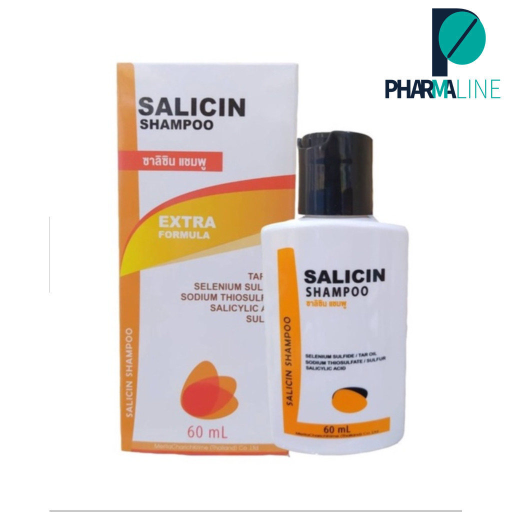 Salicin Plus Shampoo Extra Formula ซาลิซิน พลัส แชมพู Tar oil, Selenium ...