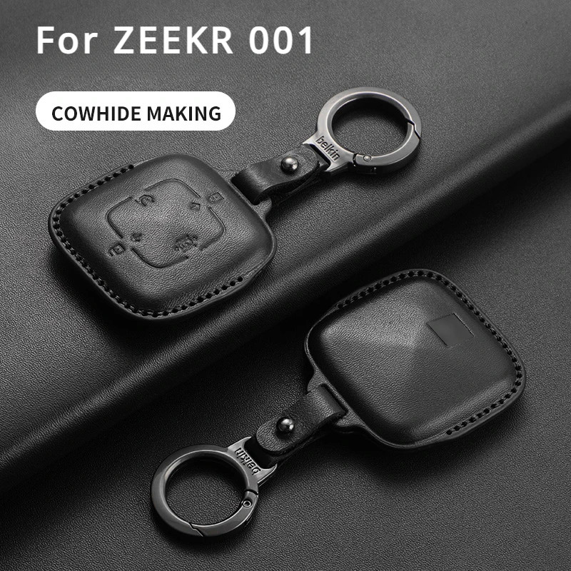 หนังรถ Remote Key Case สําหรับ ZEEKR 001 คุณภาพสูงป้องกัน Key Shell Fob ...