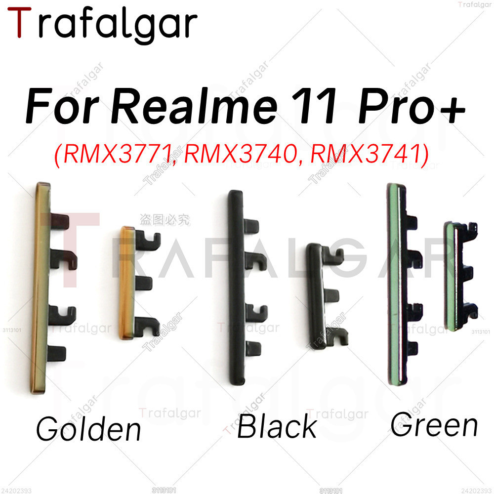 ปุ่มปรับระดับเสียงไฟสําหรับ Realme 11 Pro + Plus 5G สวิทช์ปิดด้านข้าง ...