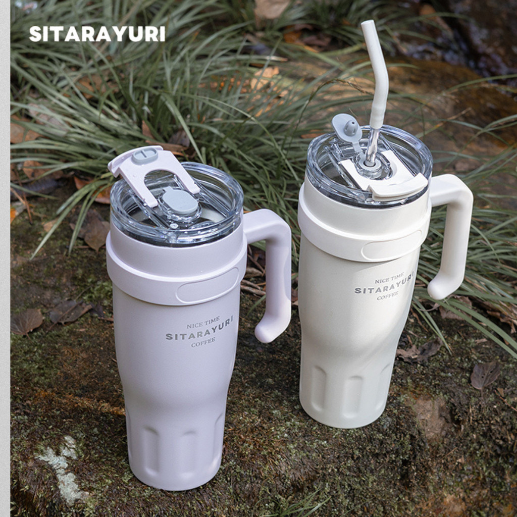 SITARAYURI (ของแท้) แก้วสแตนเลสเก็บความเย็น/ร้อน แก้วมีหูจับ แก้วเก็บ ...