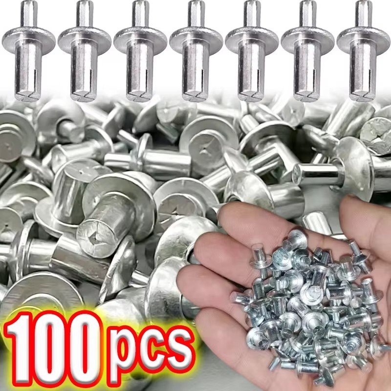 20/50/100 ชิ้นค้อนไดรฟ์ขยายเล็บหัวเจาะ Rivet อลูมิเนียมขยาย Rivets ...