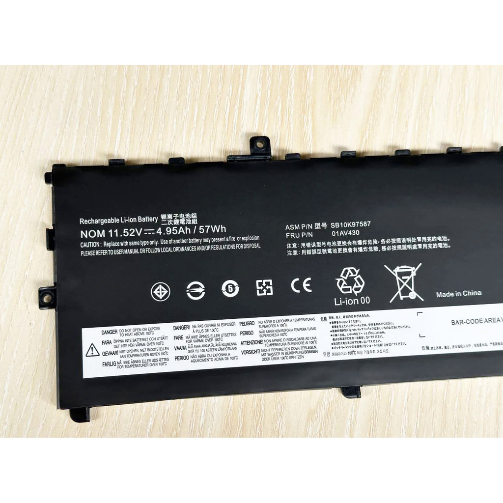 แบตเตอรี่แล็ปท็อป FOR Lenovo Thinkpad X1 Carbon 5th 2017 6th 2018 ...