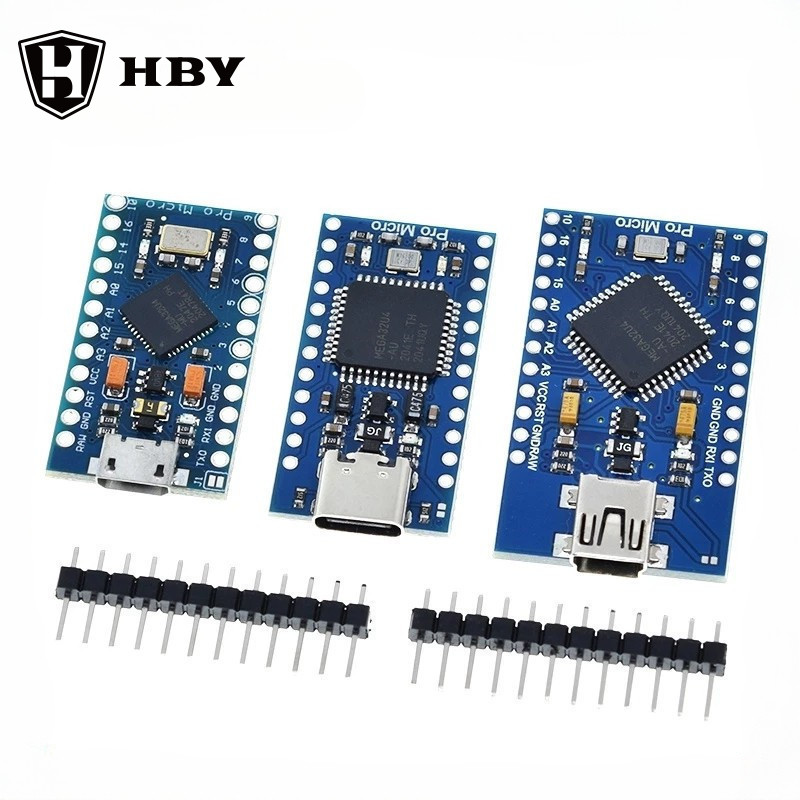 โมดูล Mini/Type-C/Micro USB Pro Micro ATMEGA32U4 5V/16MHZ พร้อม bootloader สำหรับ Arduino พร้อม ...