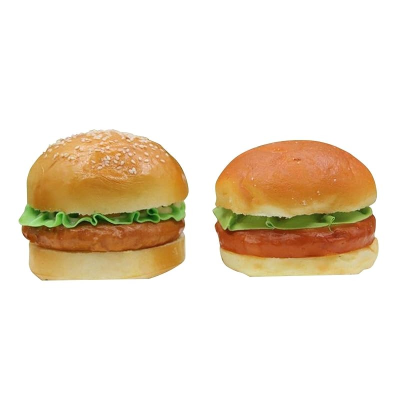 【Realistic Burger Food Replicas Set of 2 for Display, Photography ...