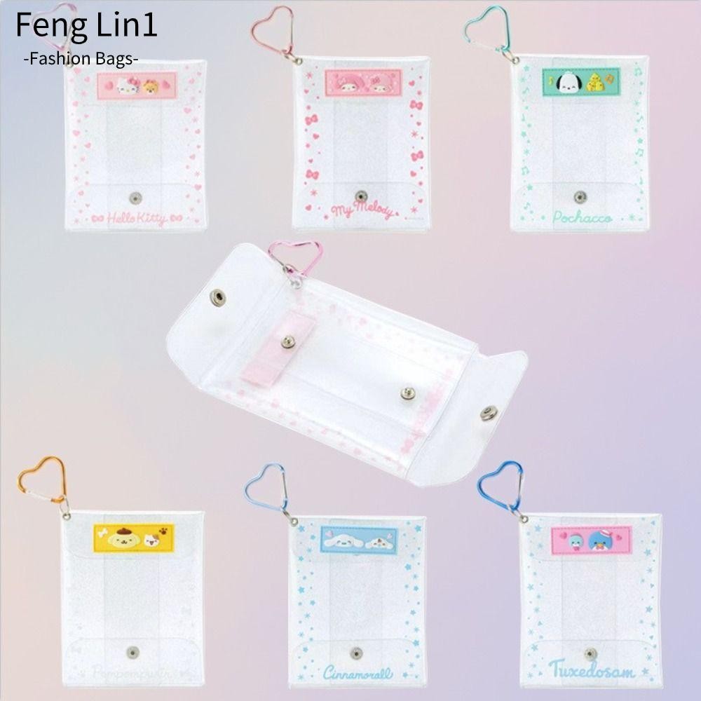 Fengling กระเป๋าเก็บตุ๊กตา, PVC Hello Kitty Mini Hanging Bag, Kawaii ...