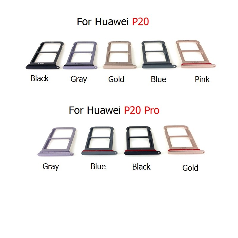 ที่วางถาดซิมสําหรับ Huawei P20 & P20 Pro ถาดซิมการ์ดผู้ถือเชื่อมต่อ ...