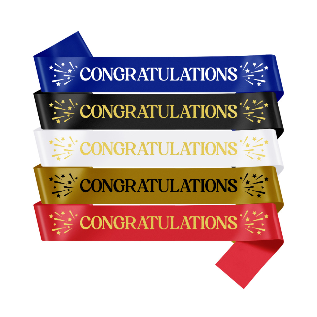 CONGRATULATIONS Sash Graduation Party Decoration (180*9.5ซม.) | Shopee ...