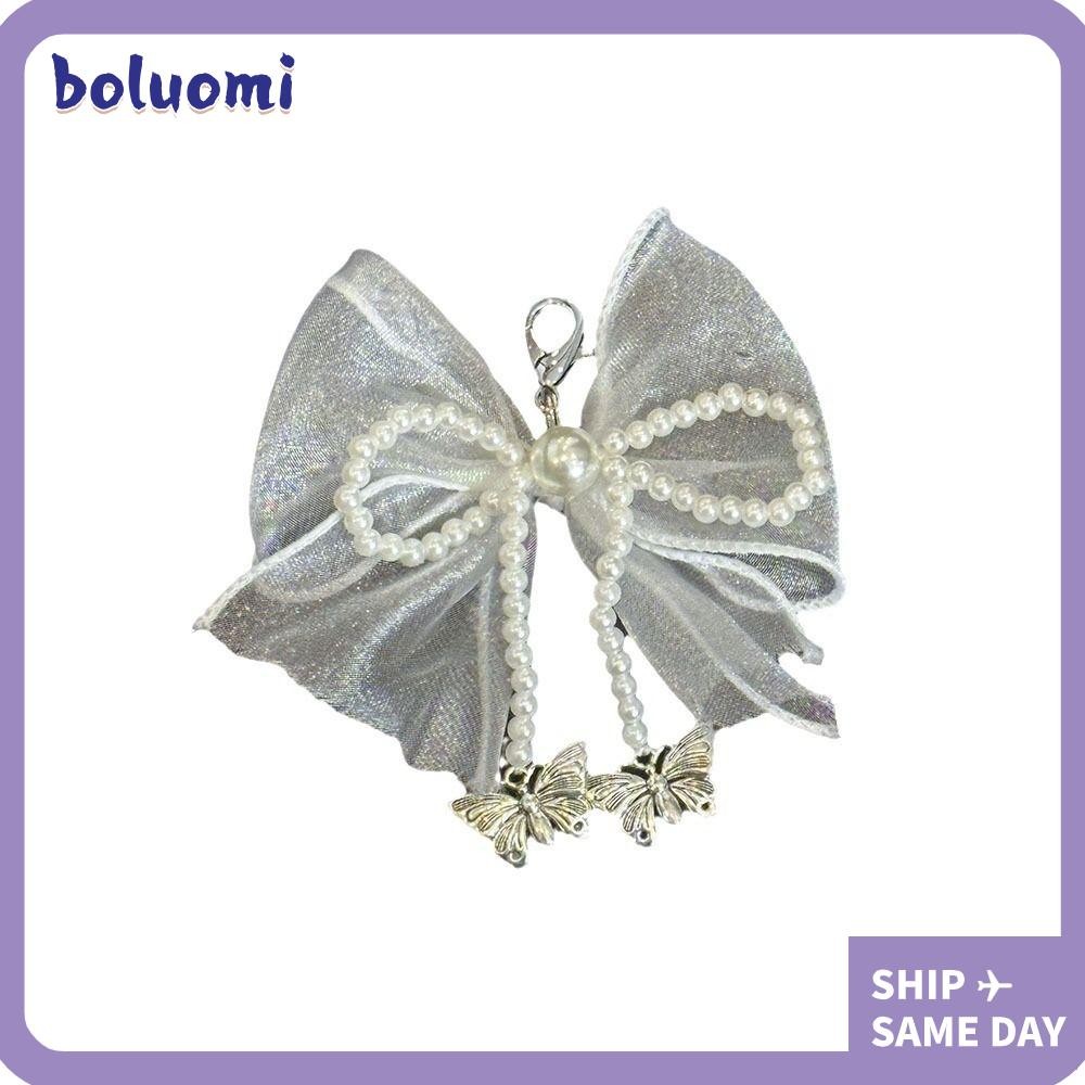 BOLOMI ชุดตกแต่งรองเท้า 2 ชิ้น ผ้าไหมริบบิ้น Pearl Bowknot สำหรับ ...