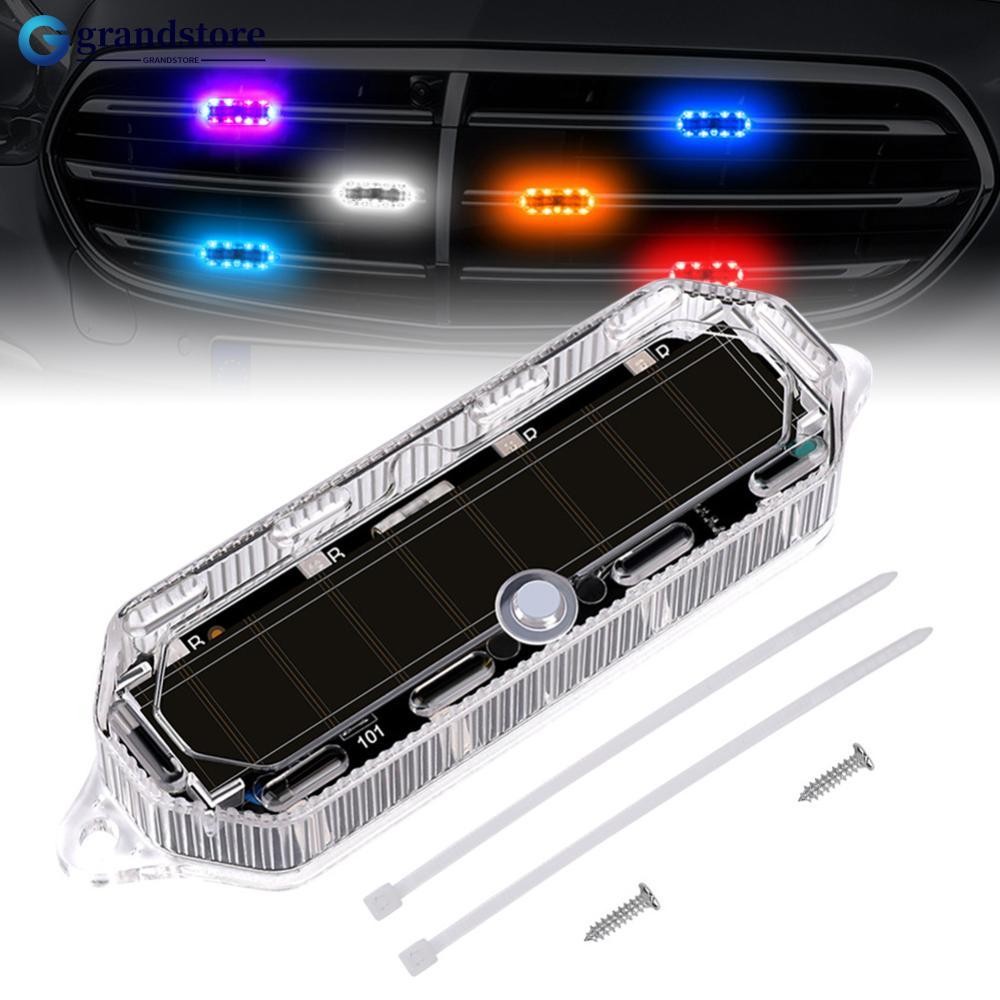 GRS พลังงานแสงอาทิตย์ Motorcycle รถ LED ไฟเตือน Night Ride ไฟท้าย Anti-ด้านหลัง Strobe Light ...
