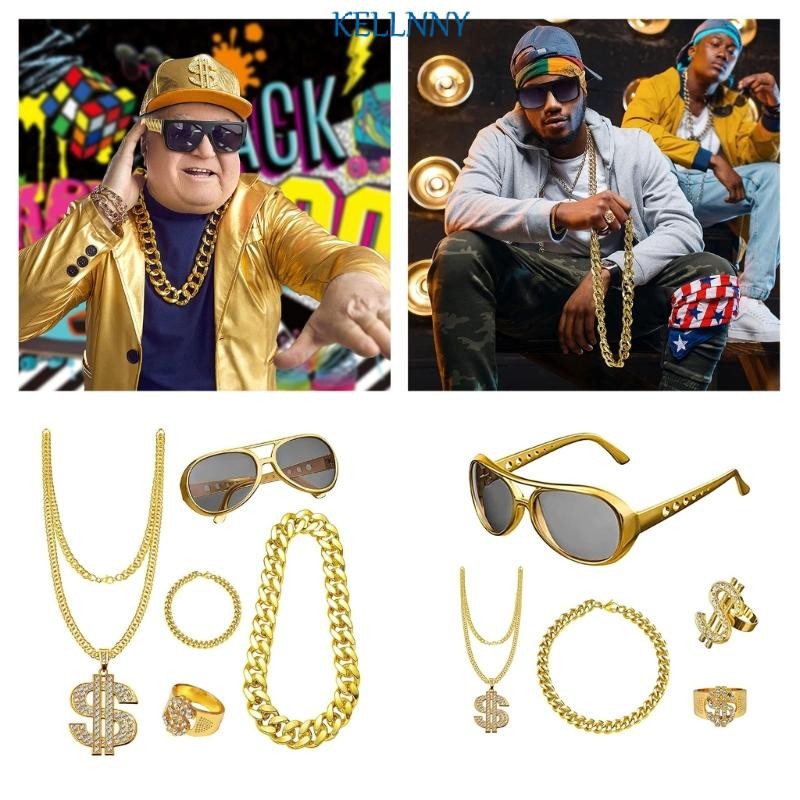 Kelln 80s 90s Hip Hop ชุดแร็ปเปอร์ สไตล์สำหรับคอสเพลย์และแฟชั่น ...