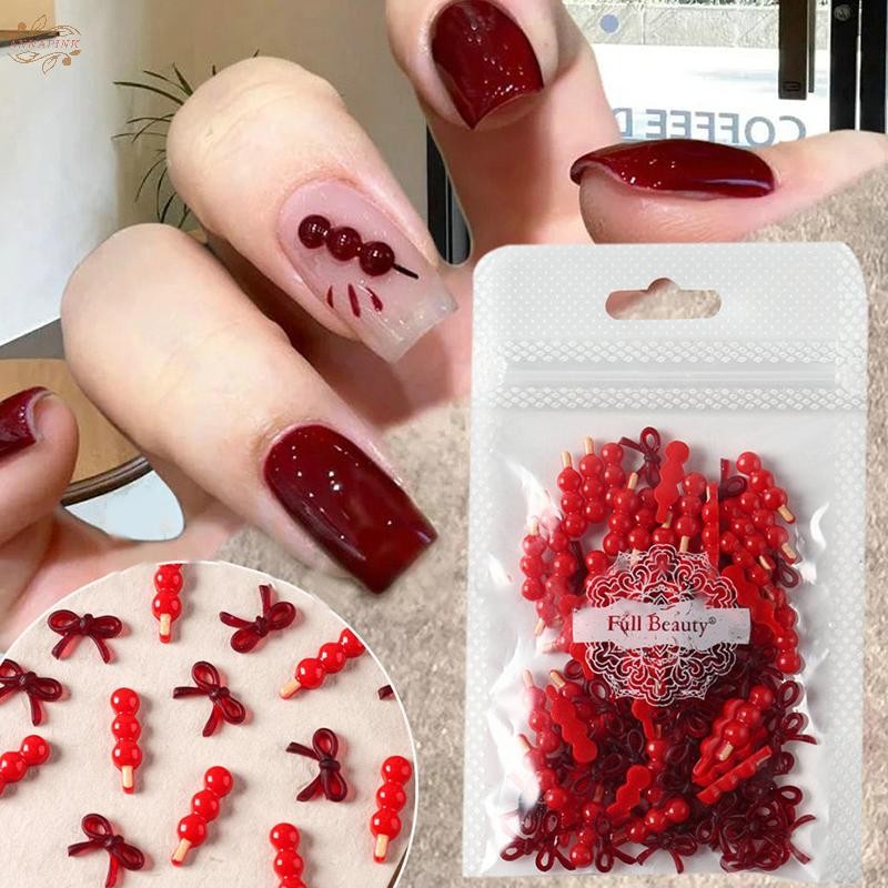 Ank 50/100 ชิ้นเคลือบน้ําตาล Haws เรซิ่น Flatback ตกแต่งเล็บ 3D สนุกอาหารการ์ตูนเครื่องประดับ ...