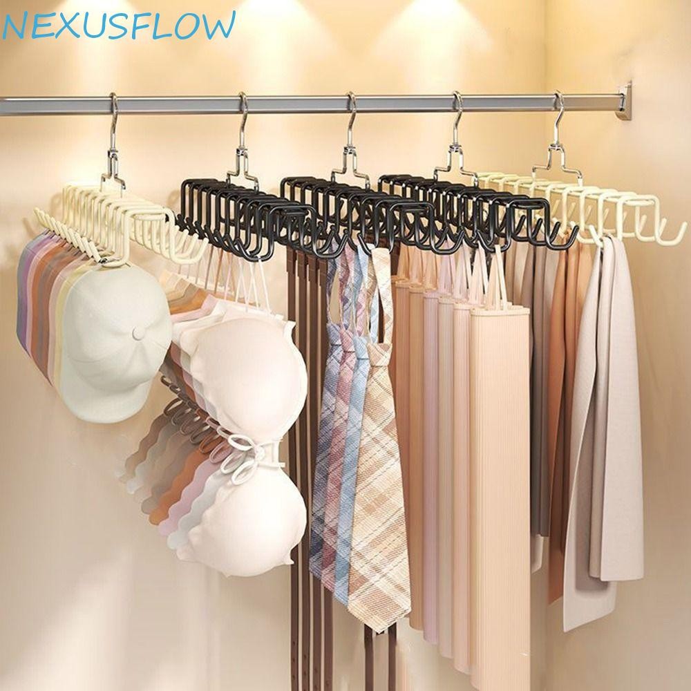 NEXUSFLOW 3 ชิ้นผู้หญิงเก็บ Bra ไม้แขวนเสื้อ,ประหยัดพื้นที่สแตนเลสแขวน,ทนทานกับ 20 ตะขอ 360 องศา ...