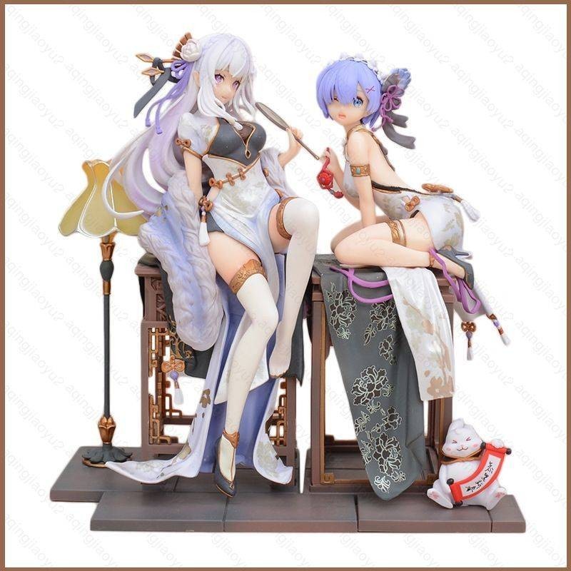 Re0 เริ่มต้นชีวิตในอีกโลกหนึ่ง Emilia Rem Action Figure Graceful Beauty Cheongsam ตุ๊กตา Tosy ...