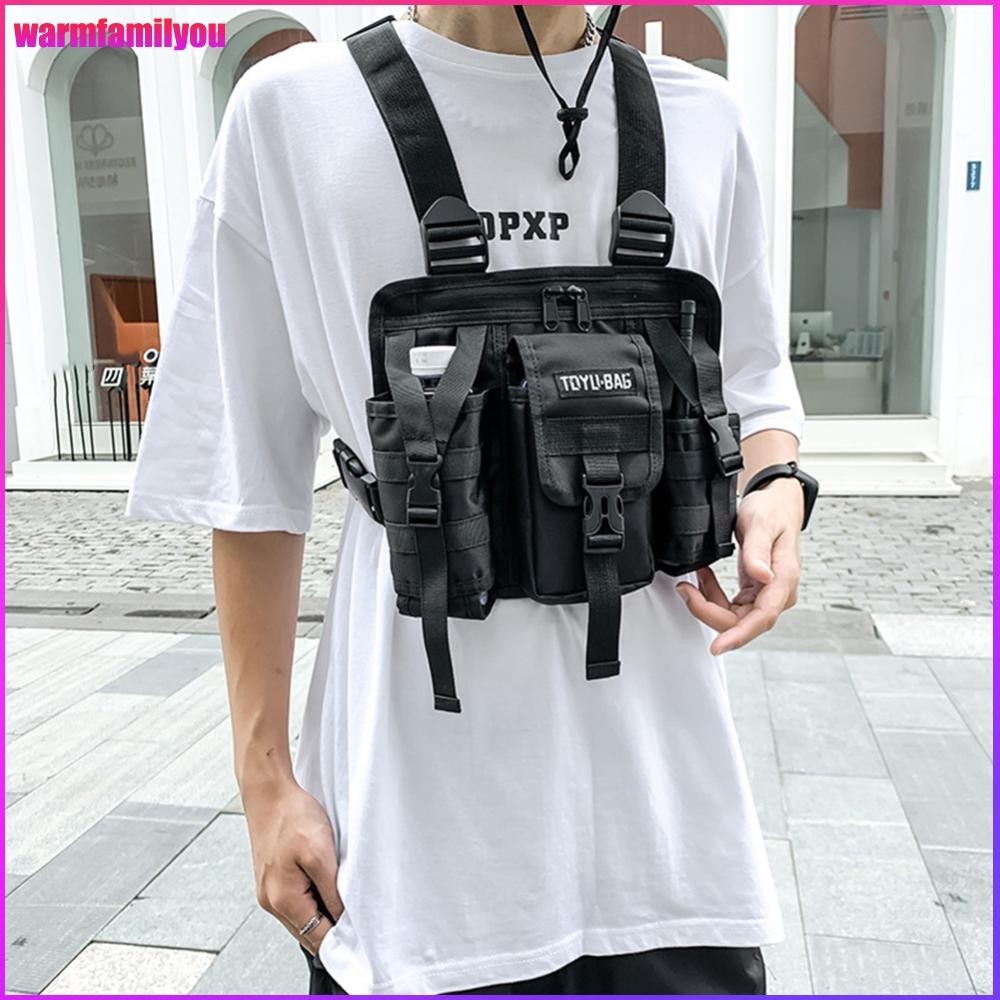 warmfamilyou Unisex Travel Chest Pack Functional Solid Molle กระเป๋า ...