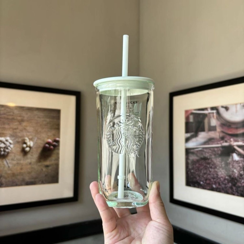 ★Ins Starbucks Cup ins Cup High-value Gradient Mint Green Triangle ...