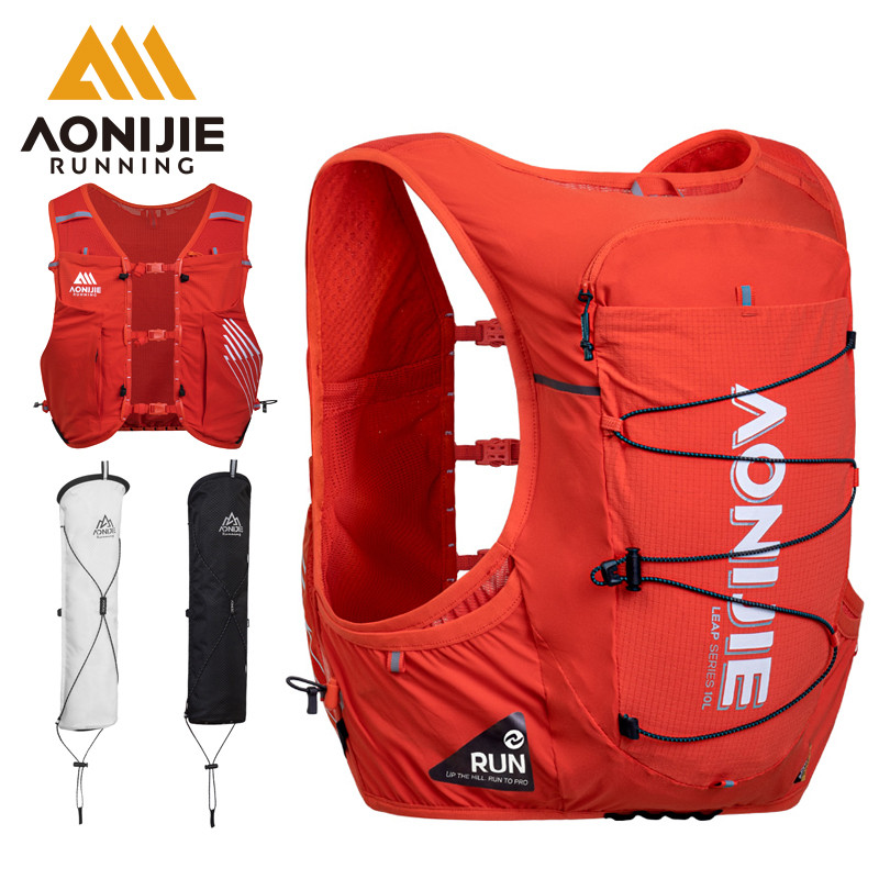Aonijie C9116 สีแดง 10L Hydration Vest Pack Unisex ความจุขนาดใหญ่ปรับได้พร้อมกระเป๋าโทรศัพท์ ...