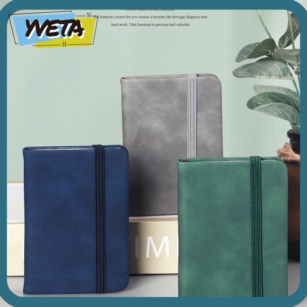 สมุดบันทึก YVETA, Stationeries PU A7 สมุดพกพาไดอารี่, กระดาษขนาดเล็กสมุดจดบันทึกหนังหนา | Shopee ...