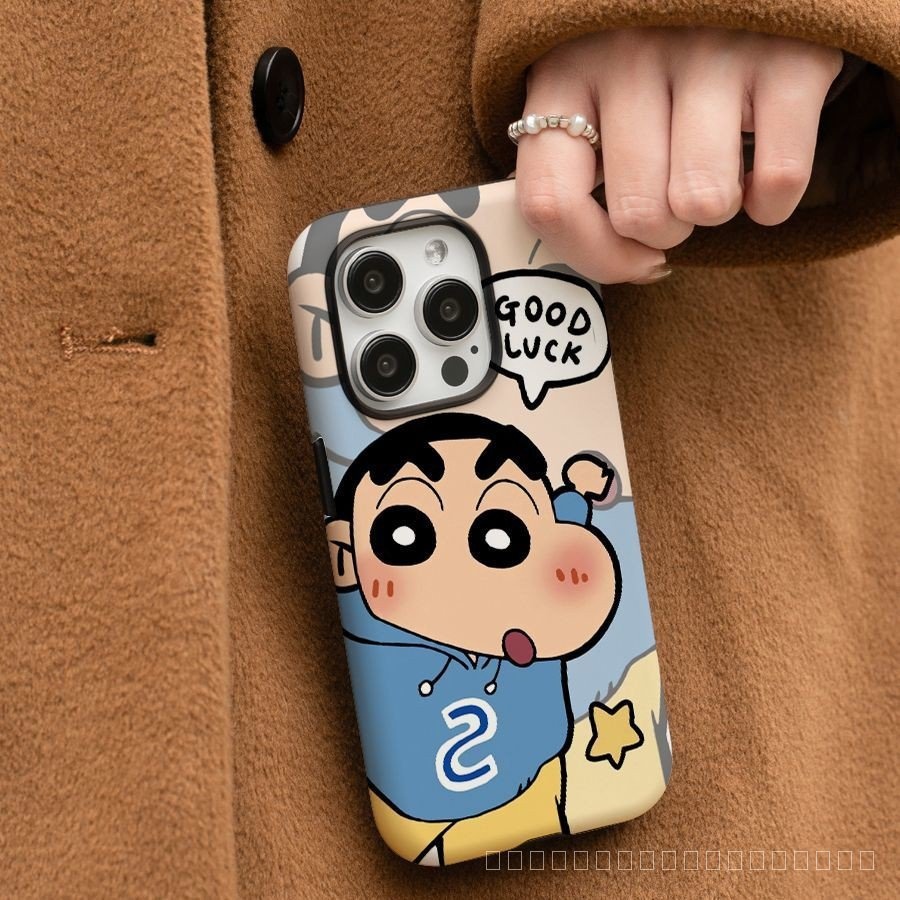 เคสโทรศัพท์มือถือทูอินวันเคสแข็ง Riman Lucky Crayon Shin-Chan สำหรับ iPhone 16PROMAX XR XS 16 ...