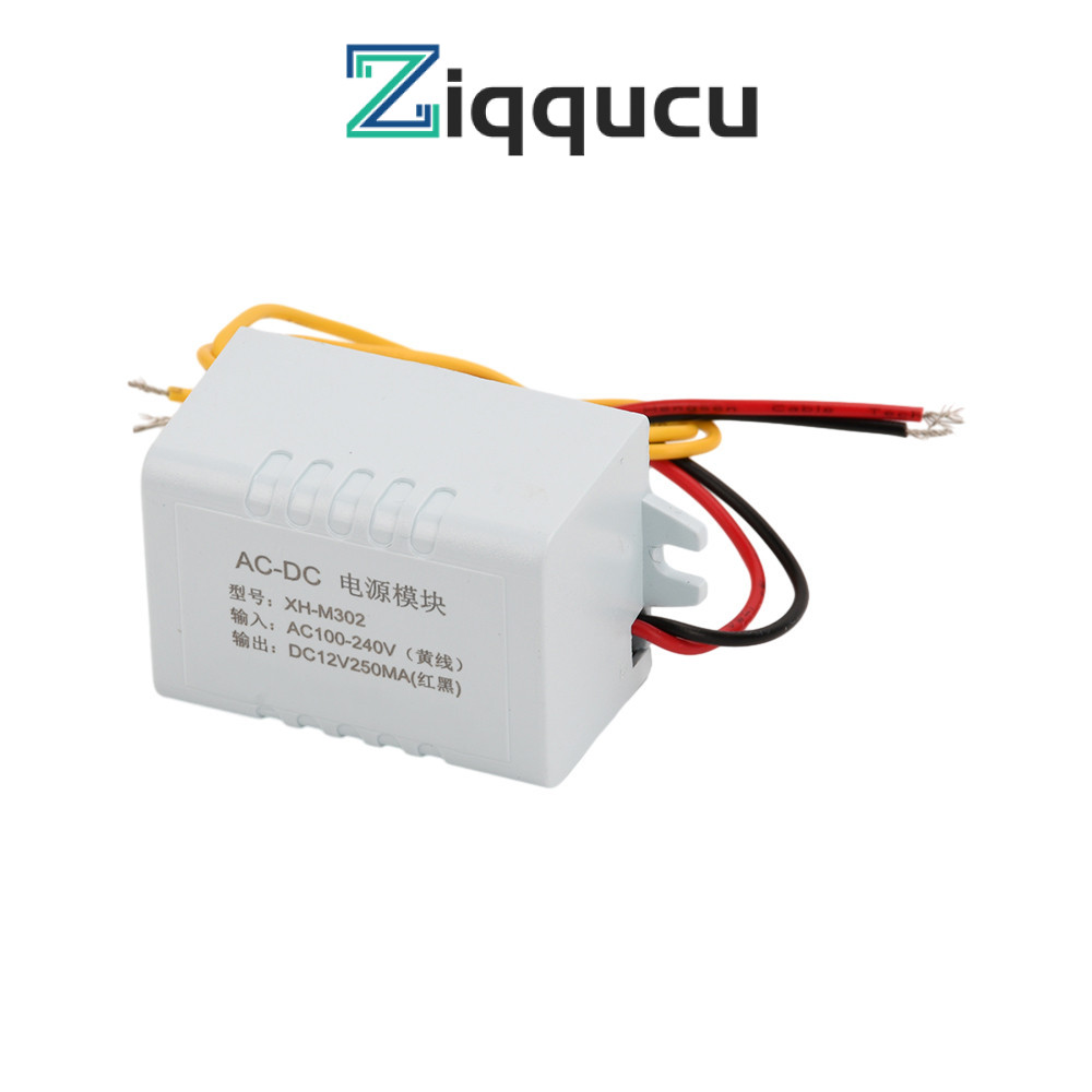 Ziqqucu AC-DC โมดูล XH-M302 ขนาดเล็ก 12V3W switching power โมดูลอินพุต AC110-220V เอาต์พุต DC12V ...