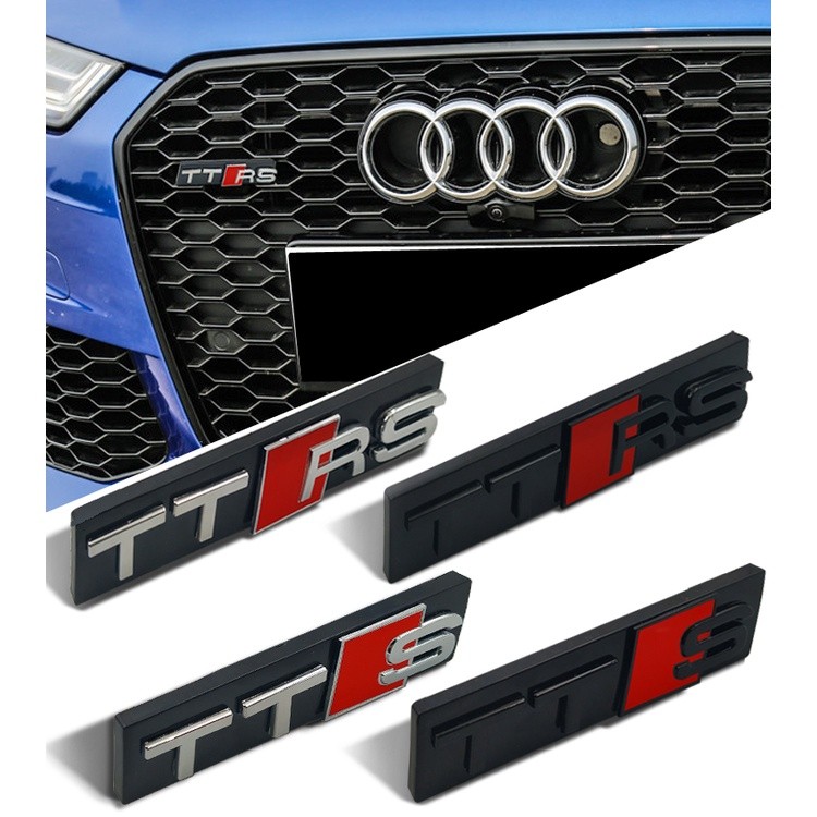 โลโก้กระจังหน้า Audi TTS โลโก้รถ TTS โลโก้หน้า TTRS สติ๊กเกอร์ท้าย TTRS ...