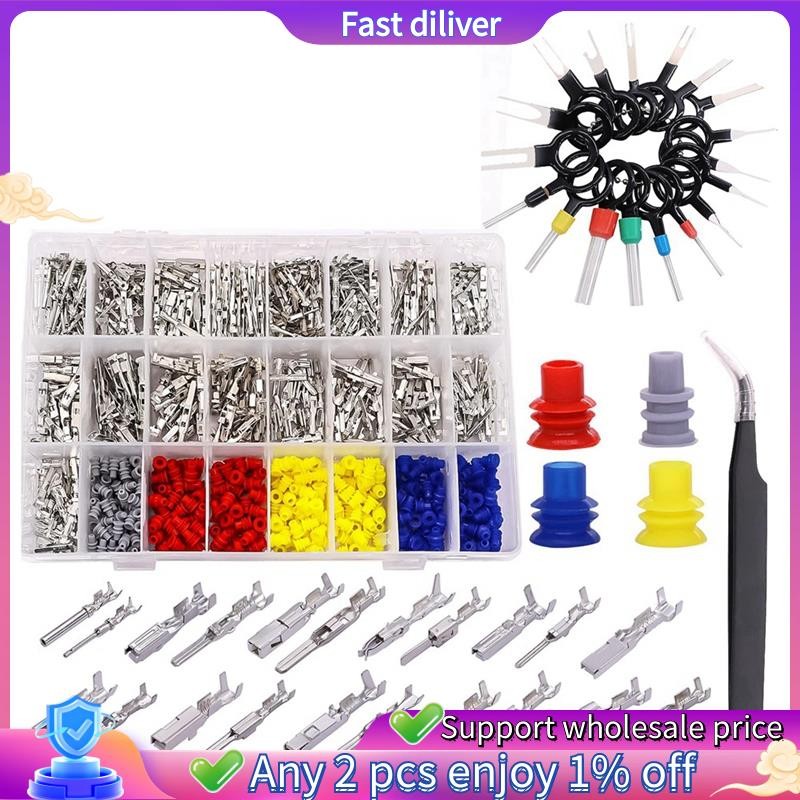 755 ชิ้นรถสายไฟ Terminal Pins Connector Kit 1/1.5/1.8/2.2/2.8/3.5 ...