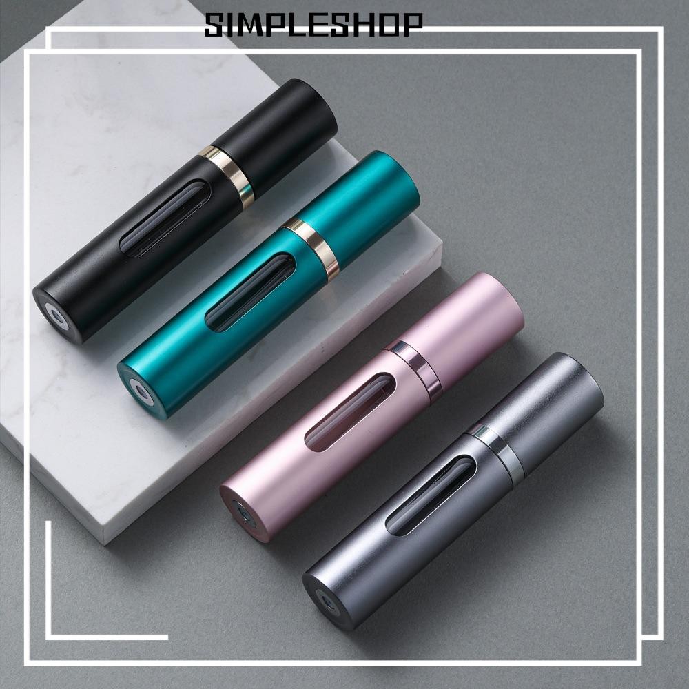 SIMPLESHOP 5/8ml คอนเทนเนอร์เครื่องสําอางพร้อมขวดน้ําหอมแก้วสเปรย์, แบบพกพา Mini รีฟิลขวดแยก ...