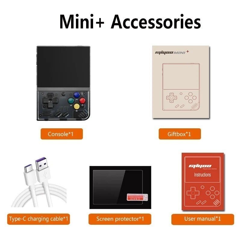 MIYOO MINI PLUS คอนโซลเกมเปิดแหล่ง 3.5 นิ้ว HD Retro แบบพกพา NDS Mini ...