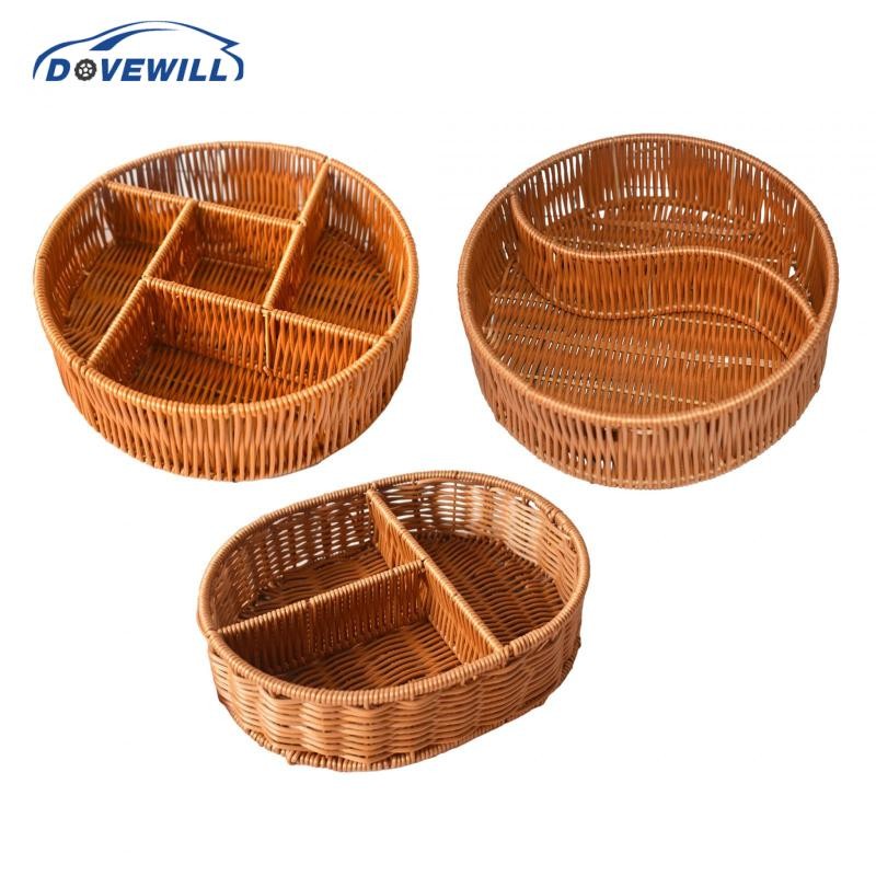 [Dovewill] ตะกร้าขนมปังหวายเลียนแบบตะกร้าผลไม้ทอสําหรับงานปาร์ตี้โต๊ะโต๊ะเครื่องแป้ง | Shopee ...