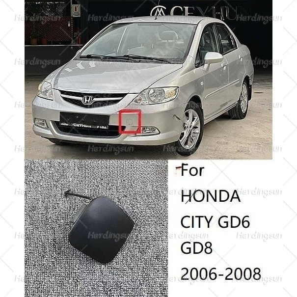 ฝาครอบตะขอตัดหญ้ากันชนหน้าสําหรับ HONDA CITY GD6 GD8 2006 2007 2008 ฝาครอบลาก | Shopee Thailand