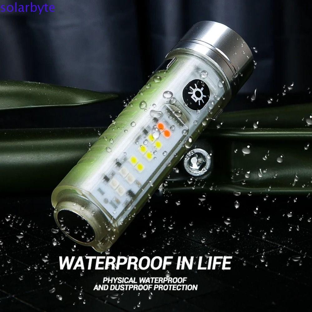 SOLARBYTE สปอตไลท์สำหรับยิงแสงไกล ไฟฉายชาร์จไฟได้ด้วยพอร์ต Type-C มีเลนส์ซูม และฟังก์ชันหลากหลาย ...