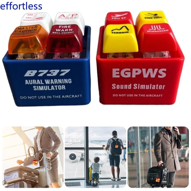 EL Interactive Cockpit Theme พวงกุญแจ Double Alarm ปุ่ม Light Up Tiny ...