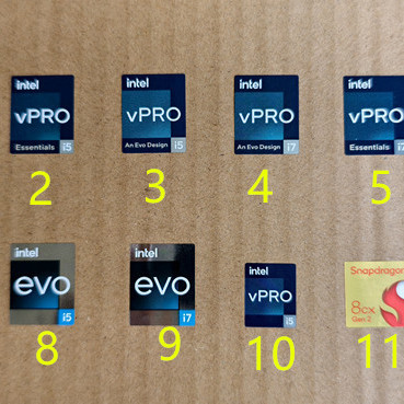 2025 12th Generation I5 I7 I9 VPRO EVO Notebook Desktop Label CPU ...
