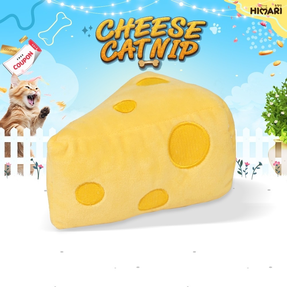 HIMARI ตุ๊กตาแมว Purlab Cheese ของเล่นแมว ตุ๊กตาแคทนิปรูปซีส ตุ๊กตาสัตว์เลี้ยง ของเล่นสัตว์ ...