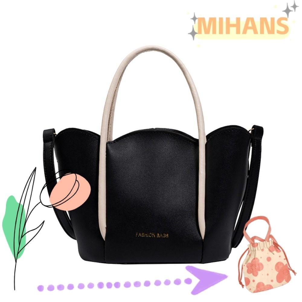 Mih Underarm Pouch, Petal PU Material Shoulder Bag, กระเป๋าทรงถังวงรีซิปคุณภาพสูง | Shopee Thailand