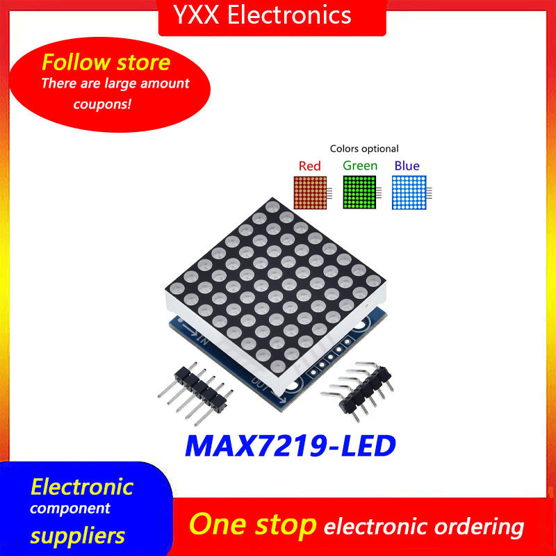 Max7219 Dot Matrix โมดูลควบคุม MCU ควบคุมโมดูล LED โมดูลจอแสดงผล ...
