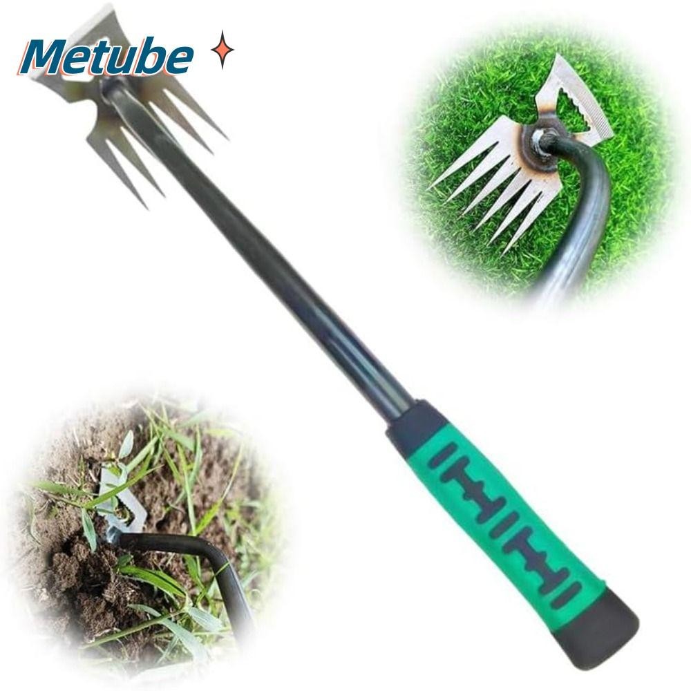Metube เครื่องมือดึงวัชพืช, เครื่องขุดวัชพืชสแตนเลส, ที่จับยางทนทาน ...