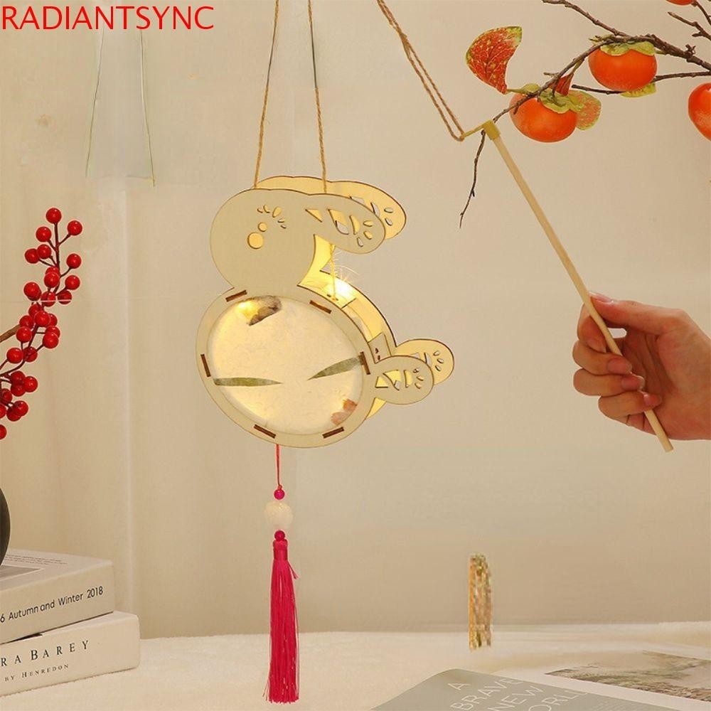 Radiantsync กระต่ายโคมไฟดอกไม้หญ้า DIY วัสดุเทศกาลของขวัญกลางฤดูใบไม้ร่วงจีนแขวนโคมไฟ | Shopee ...