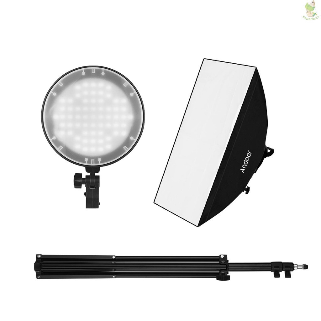Andoer สตูดิโอการถ่ายภาพ Softbox ชุดไฟ LED รวม 20*28 นิ้ว Softboxes 45W Bi-color Temper Came723 ...