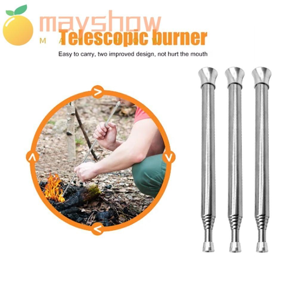Mayshow 3 ชิ้น Blow Fire Tube, Mini Retractable Fire Blower,ปฏิบัติ ...