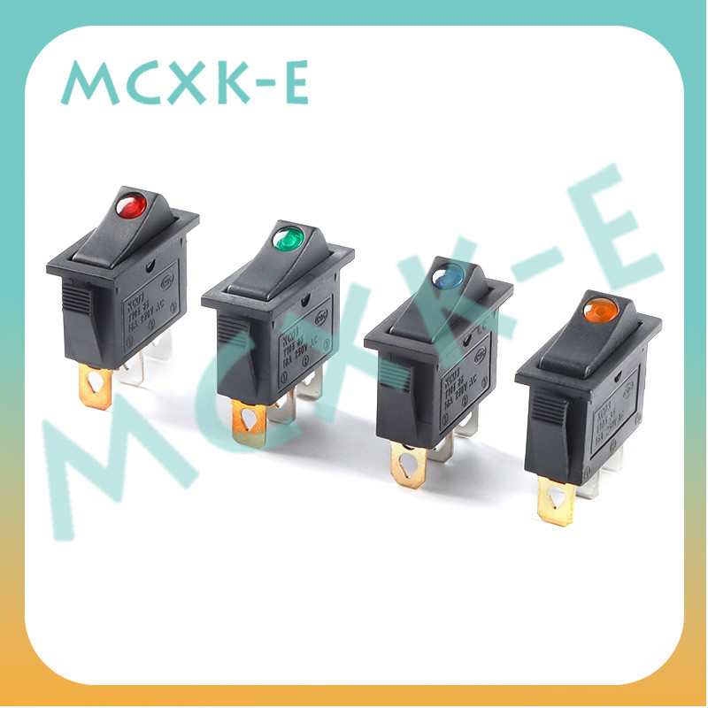 Mxk-e KCD3 Rocket Switch 220V Cats Eye สีแดง/สีเขียว/สีฟ้า/สีเหลือง ...