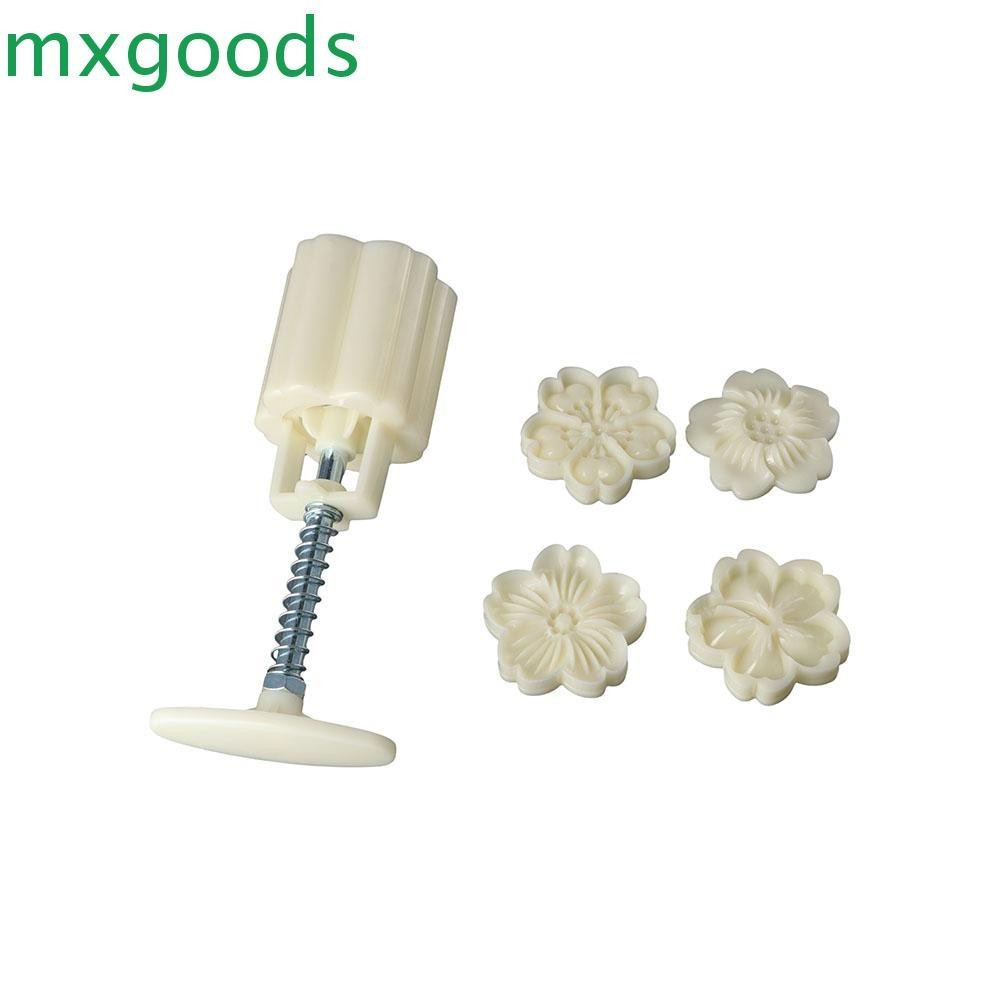 Mxgoods แม่พิมพ์ขนมไหว้พระจันทร์ดอกซากุระ, แสตมป์คุกกี้ลายซากุระพลาสติก, เครื่องมืออบ 50ก นูนมือ ...