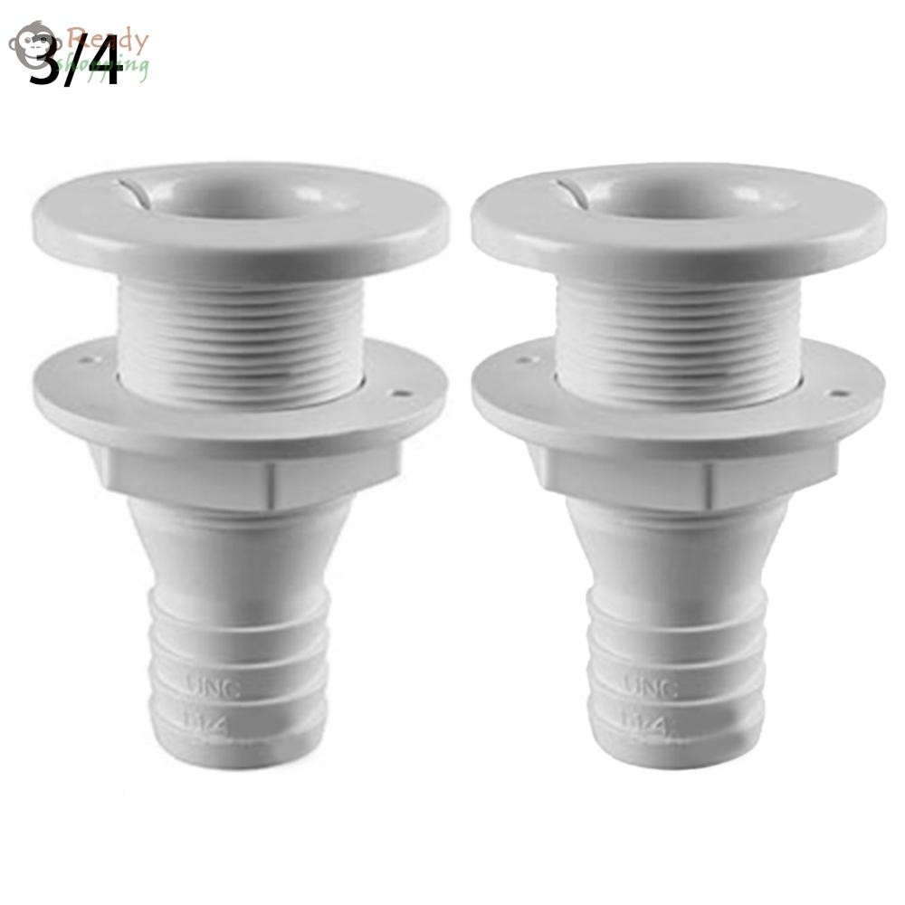 2 X Thru Hull Skin Fitting Bilge ปั๊มท่อข้อต่อ 19 มม. 3/4" เรือท่อระบาย ...