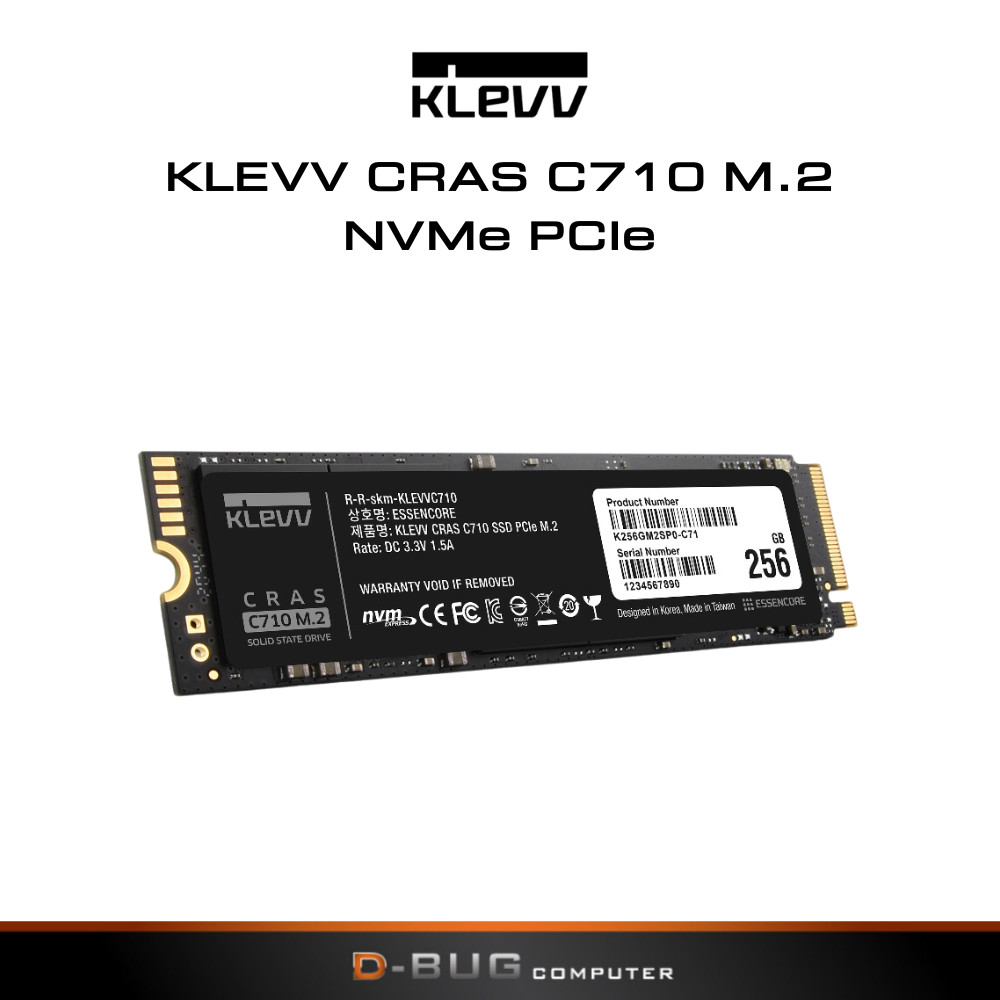KLEVV CRAS C710 M.2 NVMe PCIe Gen3X4 SSD - 256 GB | Shopee Thailand