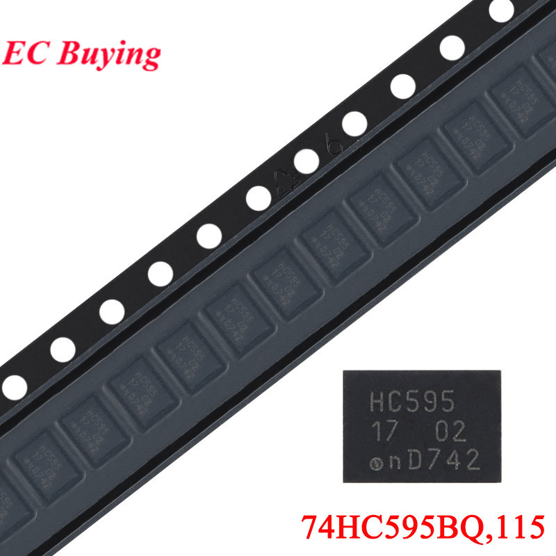 10 ชิ้น/2 ชิ้น 74HC595BQ,115 HC595 74HC595 DHVQFN-16 8-bit Serial Input ...